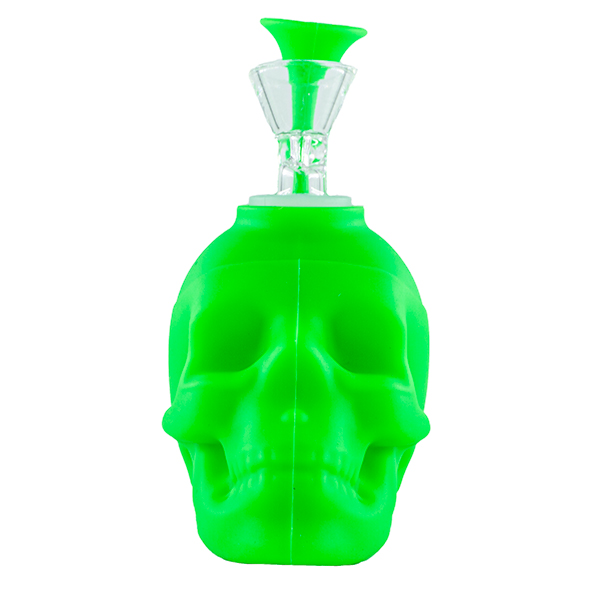 Silicone Mini Bong Skull Green – KRS Trading
