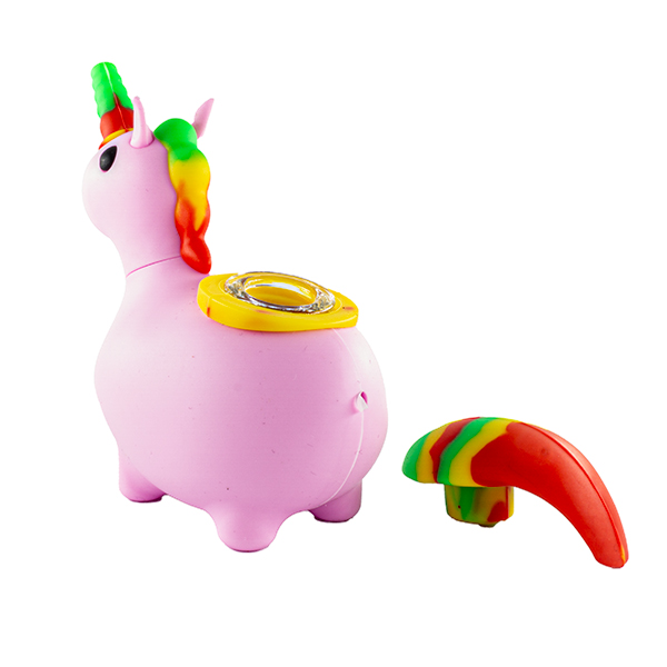 Silicone Unicorn Bong Pink – KRS Trading